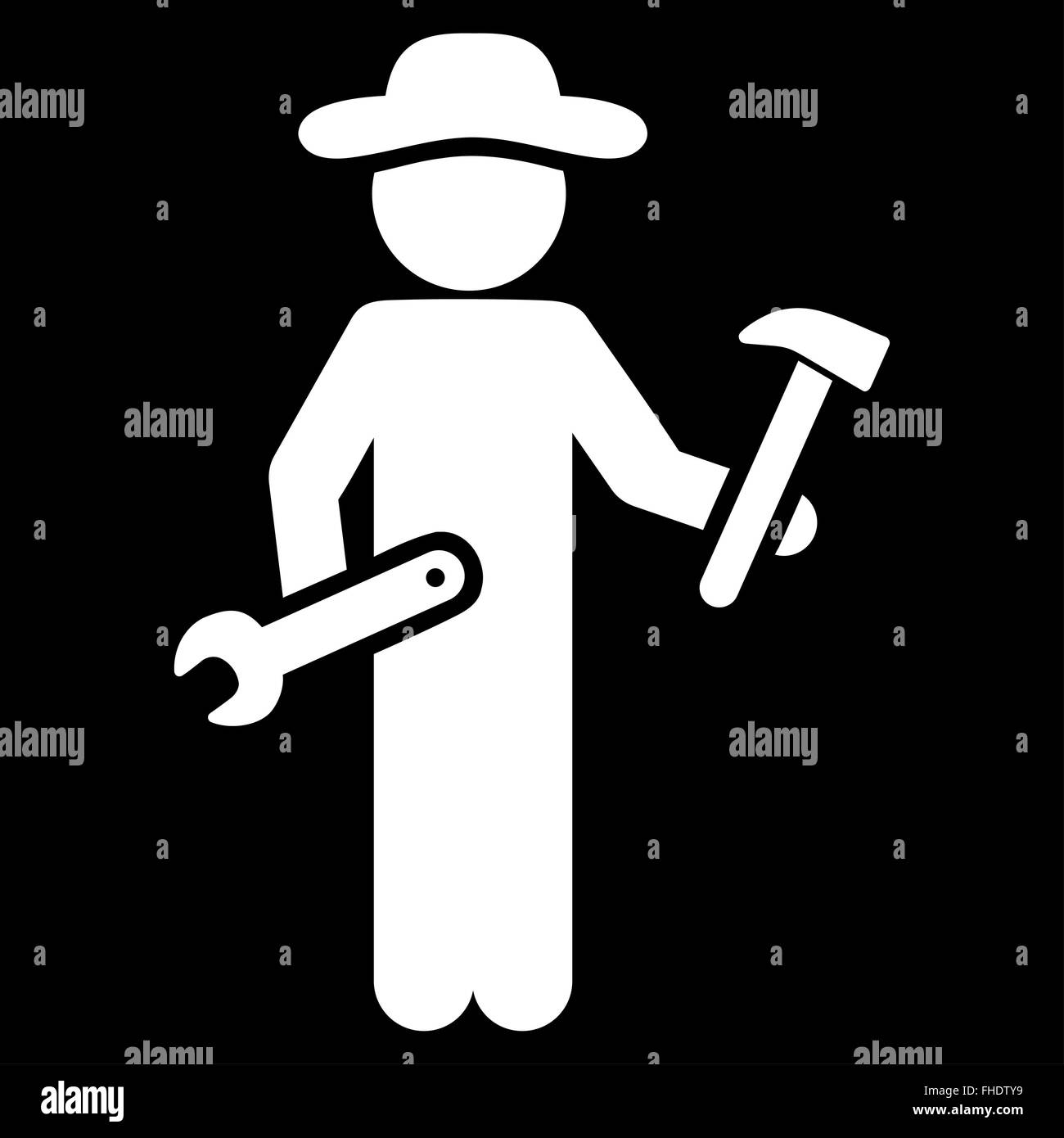 Male Serviceman Icon Stock Photo - Alamy