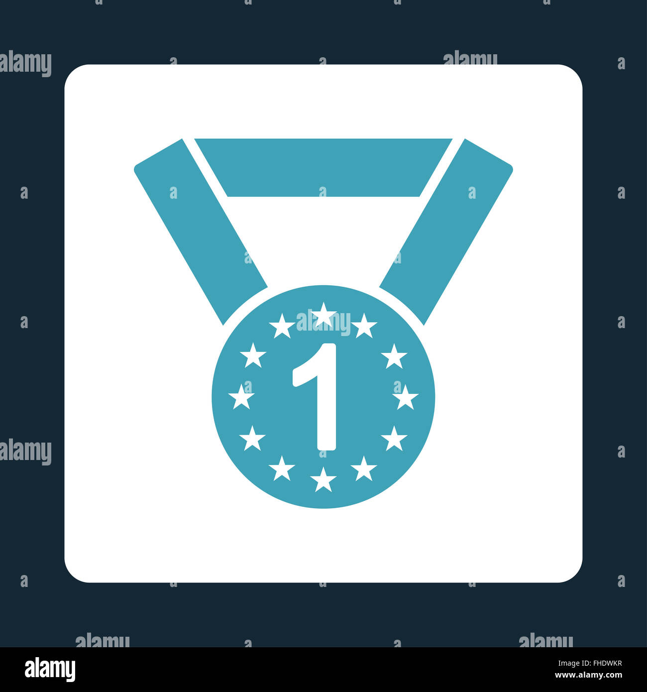 First medal icon from Award Buttons OverColor Set Stock Photo - Alamy