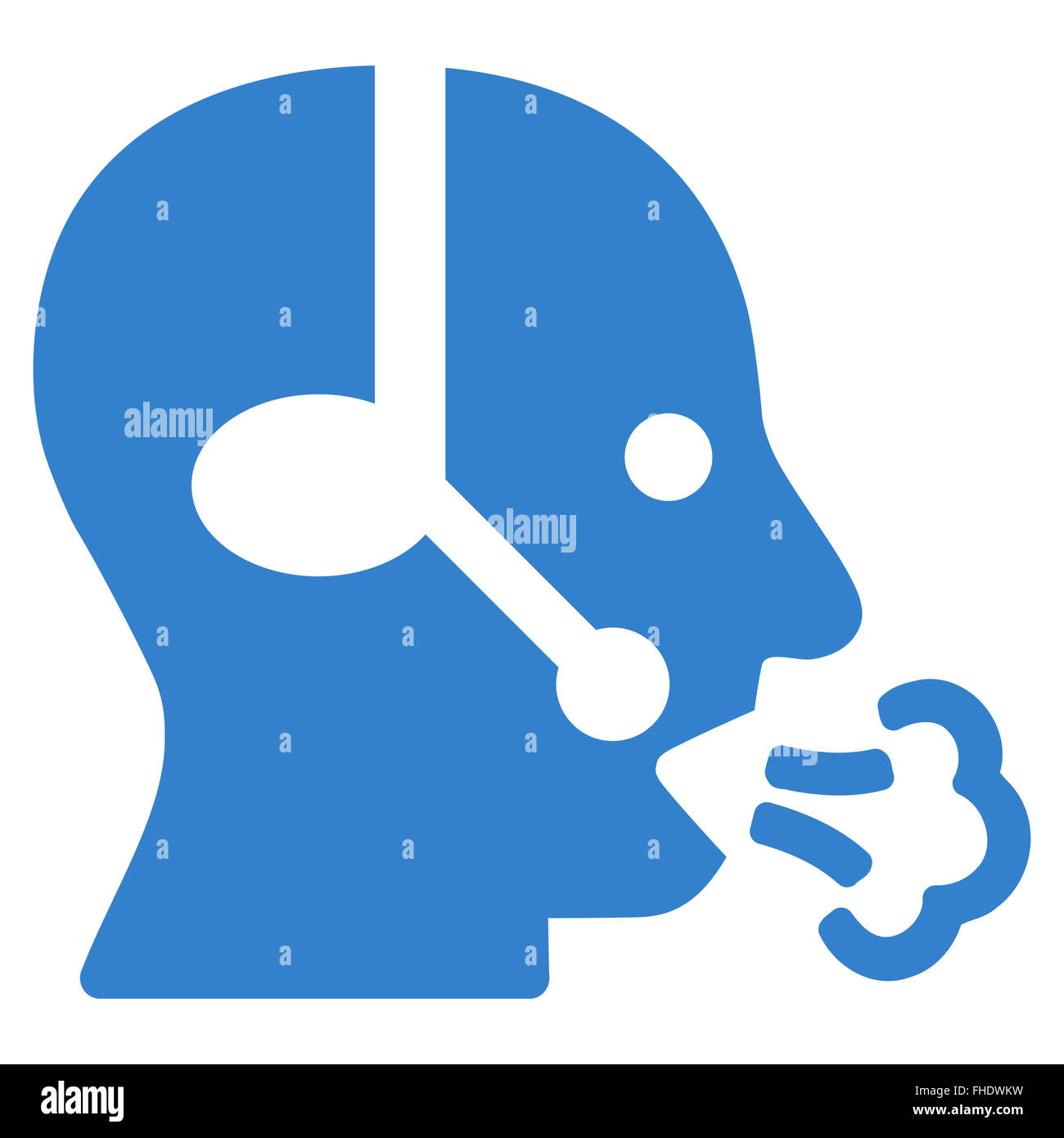 Operator Speech Flat Icon Stock Photo - Alamy