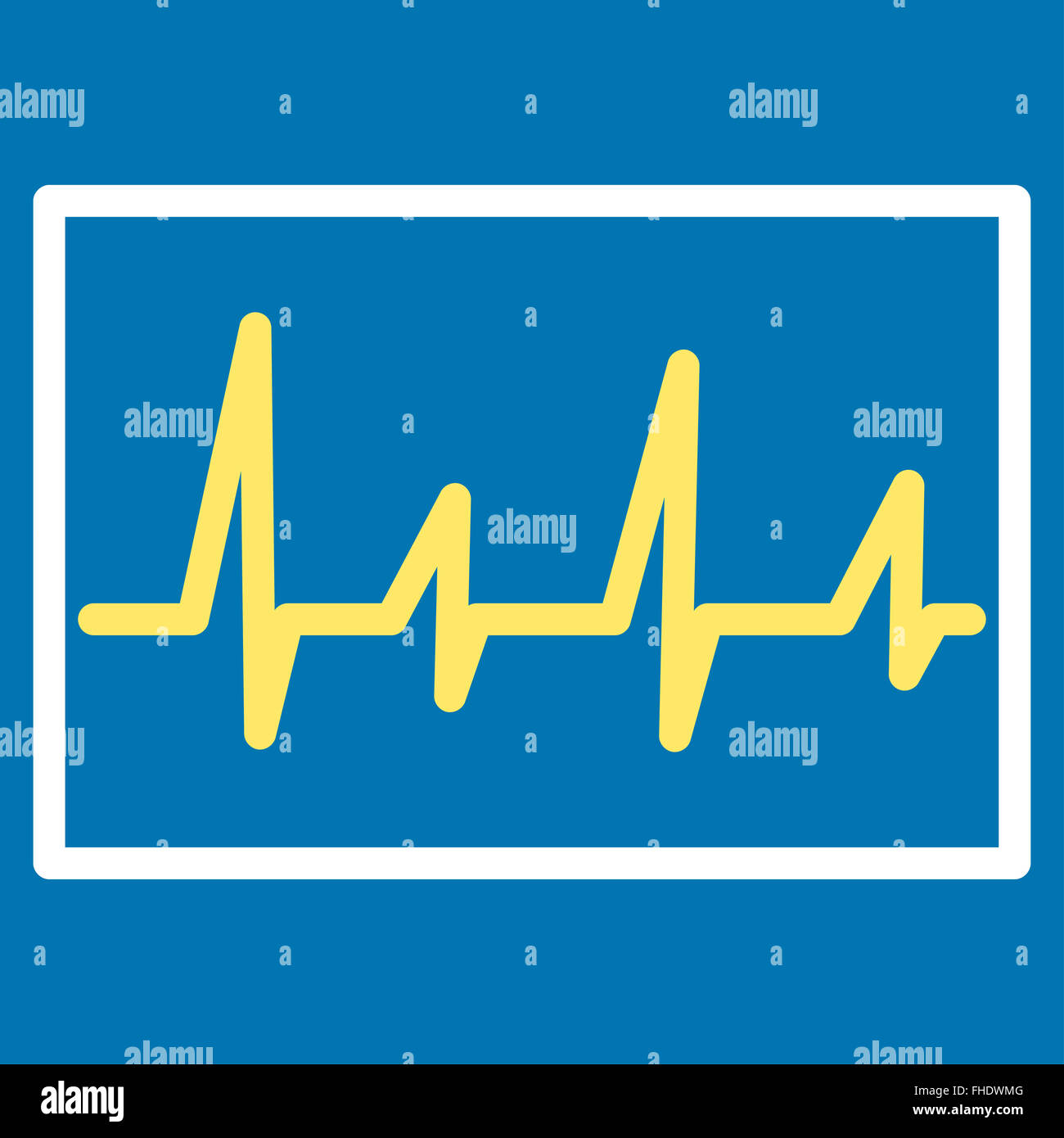 Cardiogram Flat Icon Stock Photo - Alamy