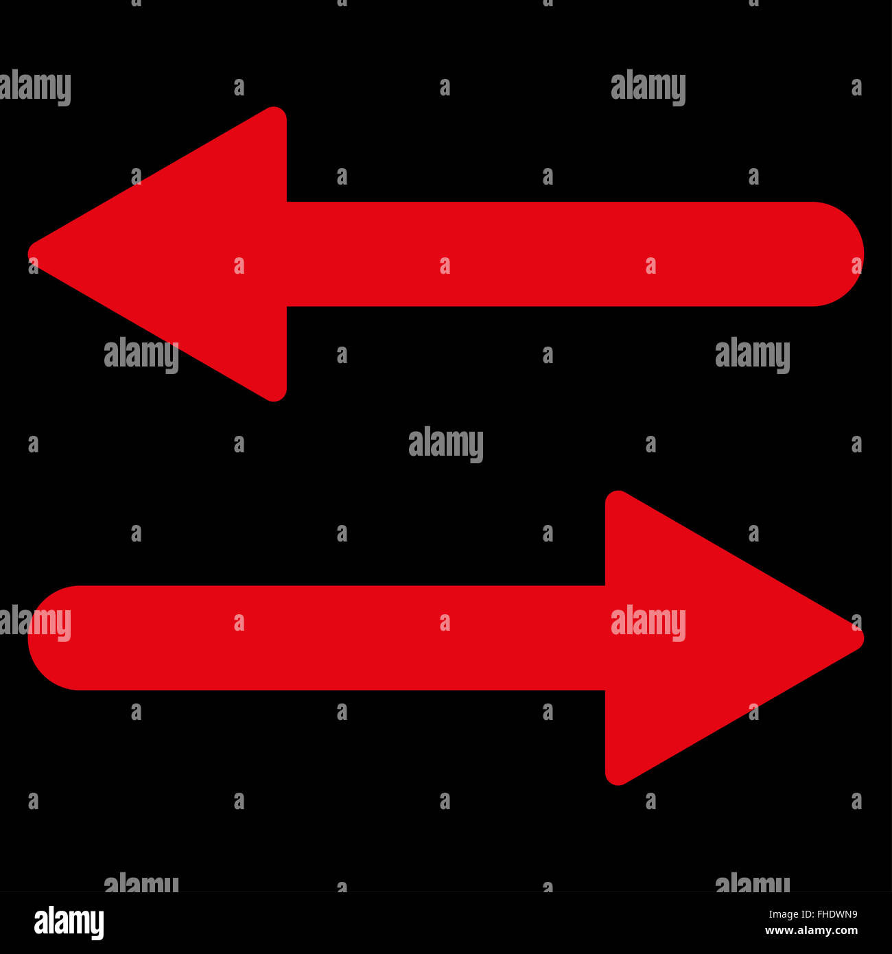 Arrows Exchange Horizontal flat red color icon Stock Photo - Alamy