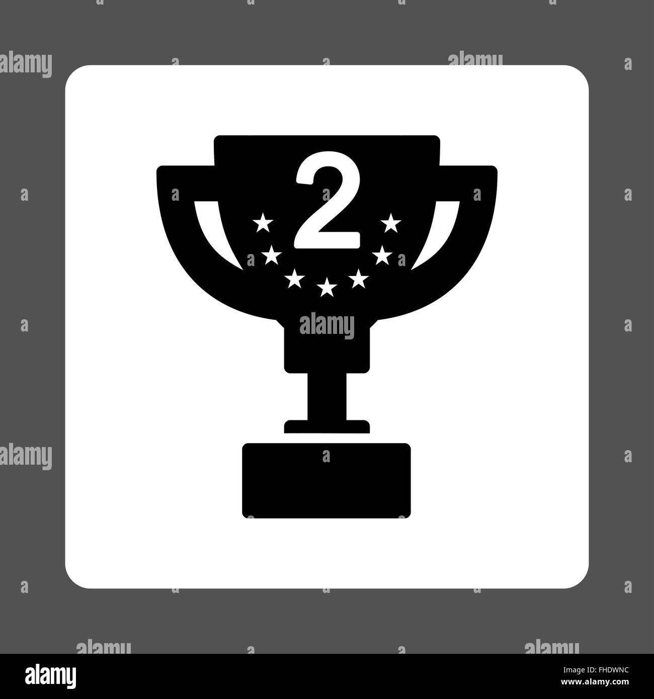 Second prize icon from Award Buttons OverColor Set Stock Photo - Alamy