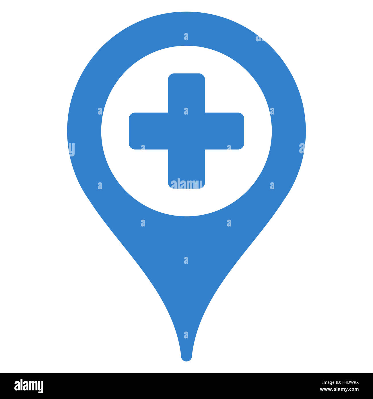 Hospital Map Pointer Icon Stock Photo - Alamy
