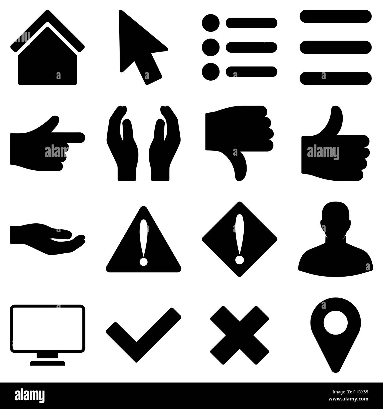 Ok gesture black glyph Cut Out Stock Images & Pictures - Alamy