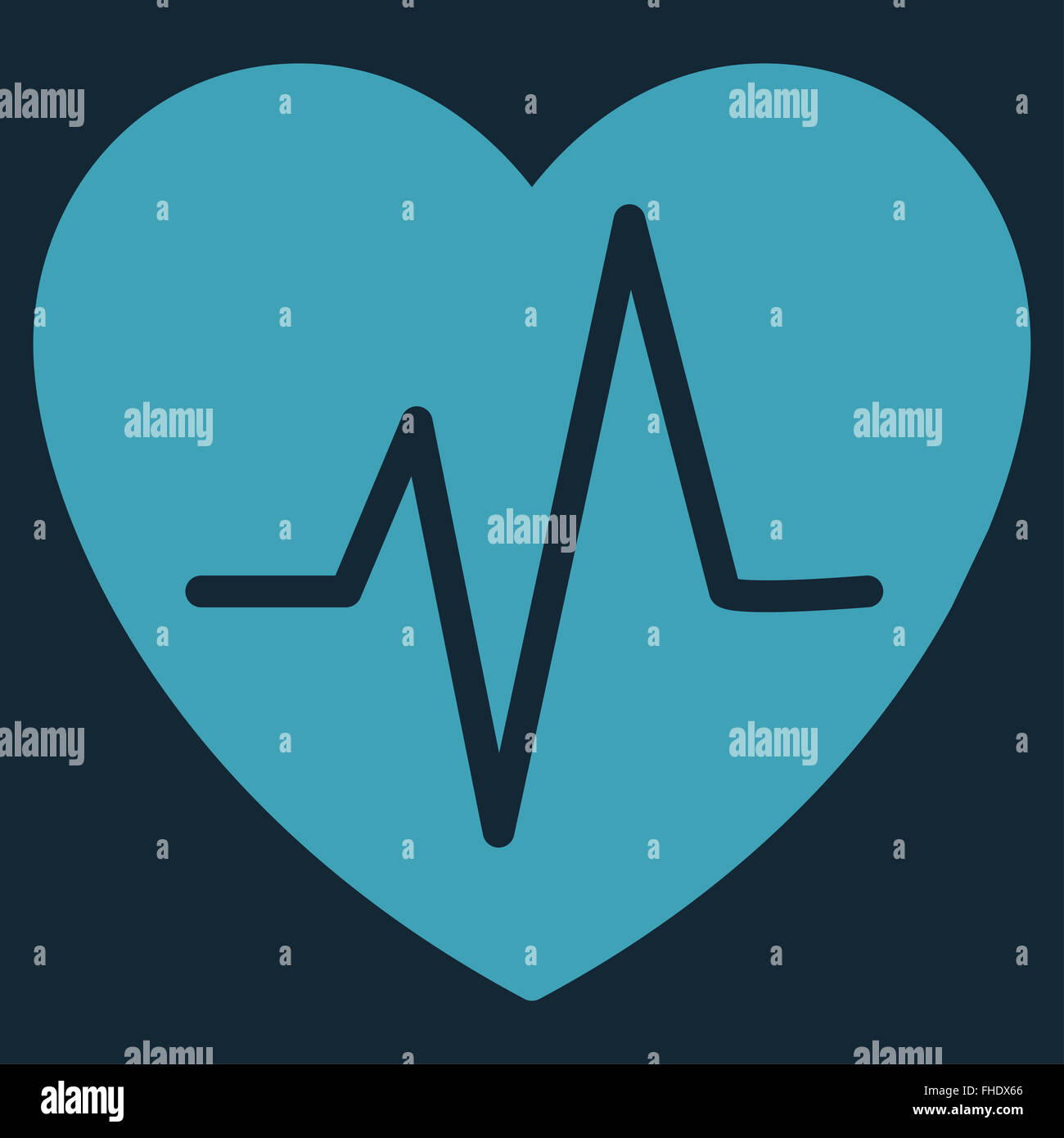 Heart Ekg Icon Stock Photo - Alamy