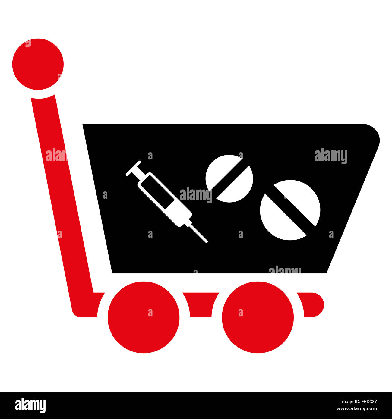 Medication Shopping Cart Icon Stock Photo - Alamy
