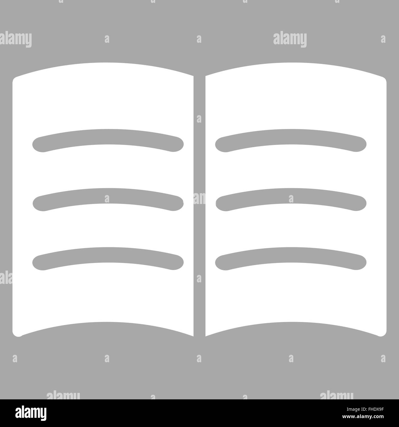 Open Book Icon Stock Photo - Alamy