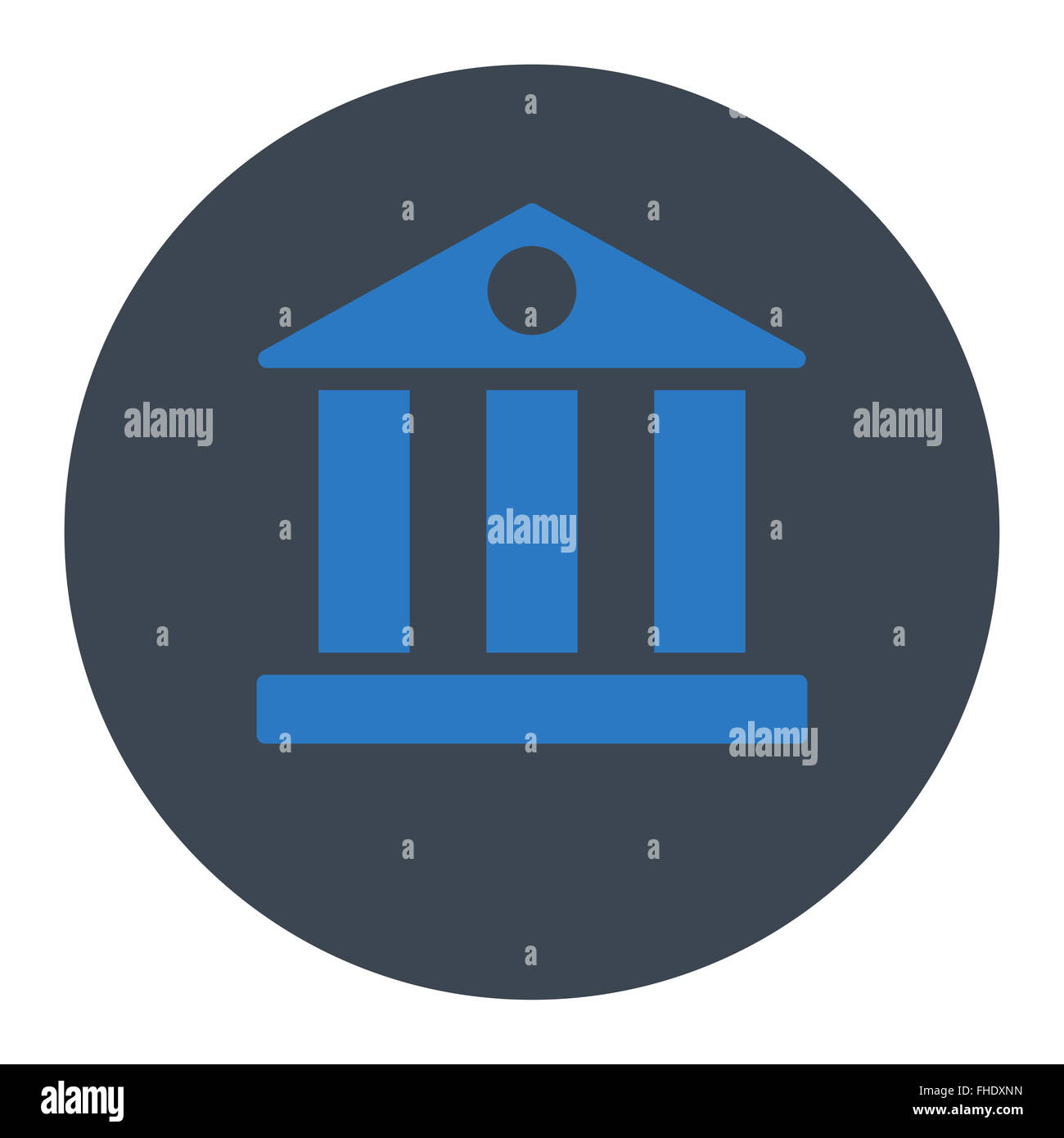 Bank flat smooth blue colors round button Stock Photo - Alamy