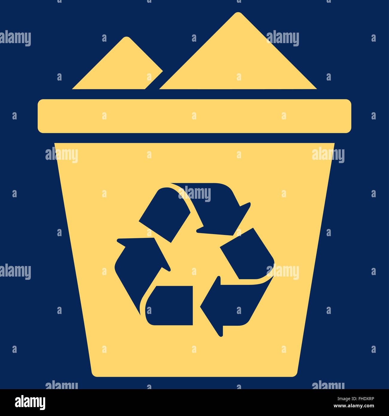 Full Recycle Bin Flat Icon Stock Photo - Alamy