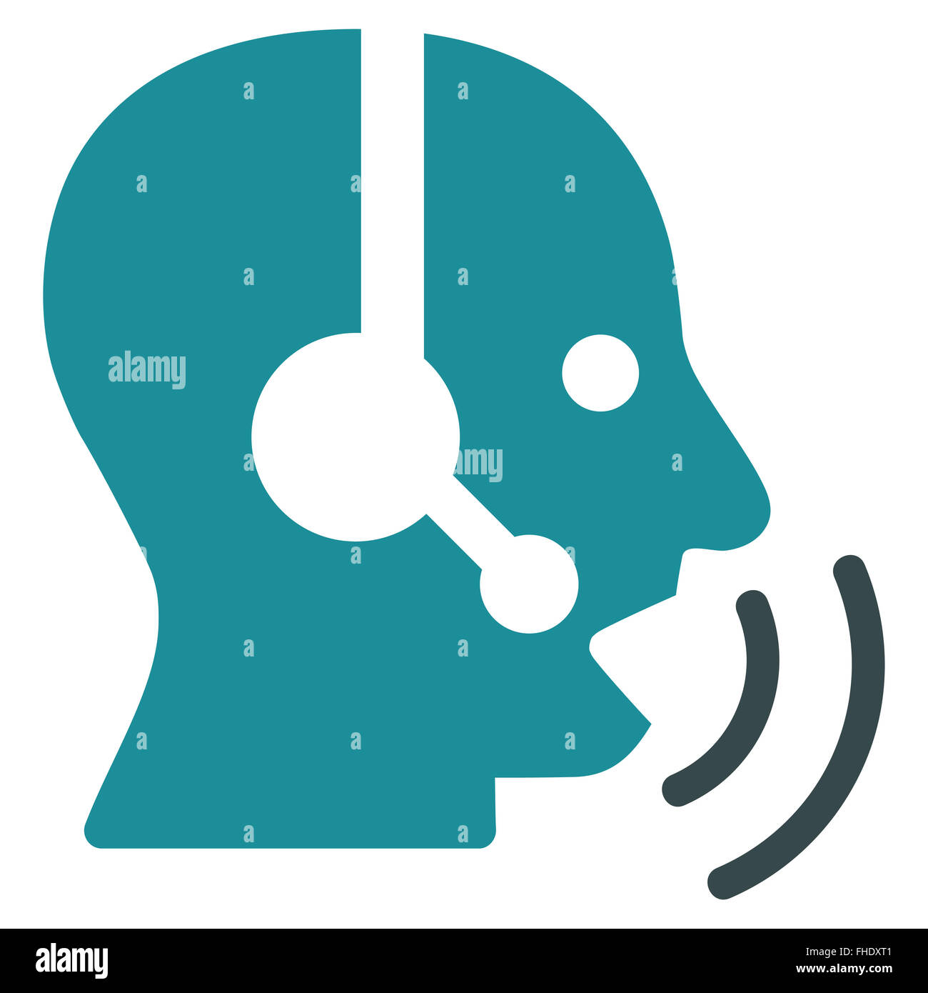 Operator Signal Flat Icon Stock Photo - Alamy