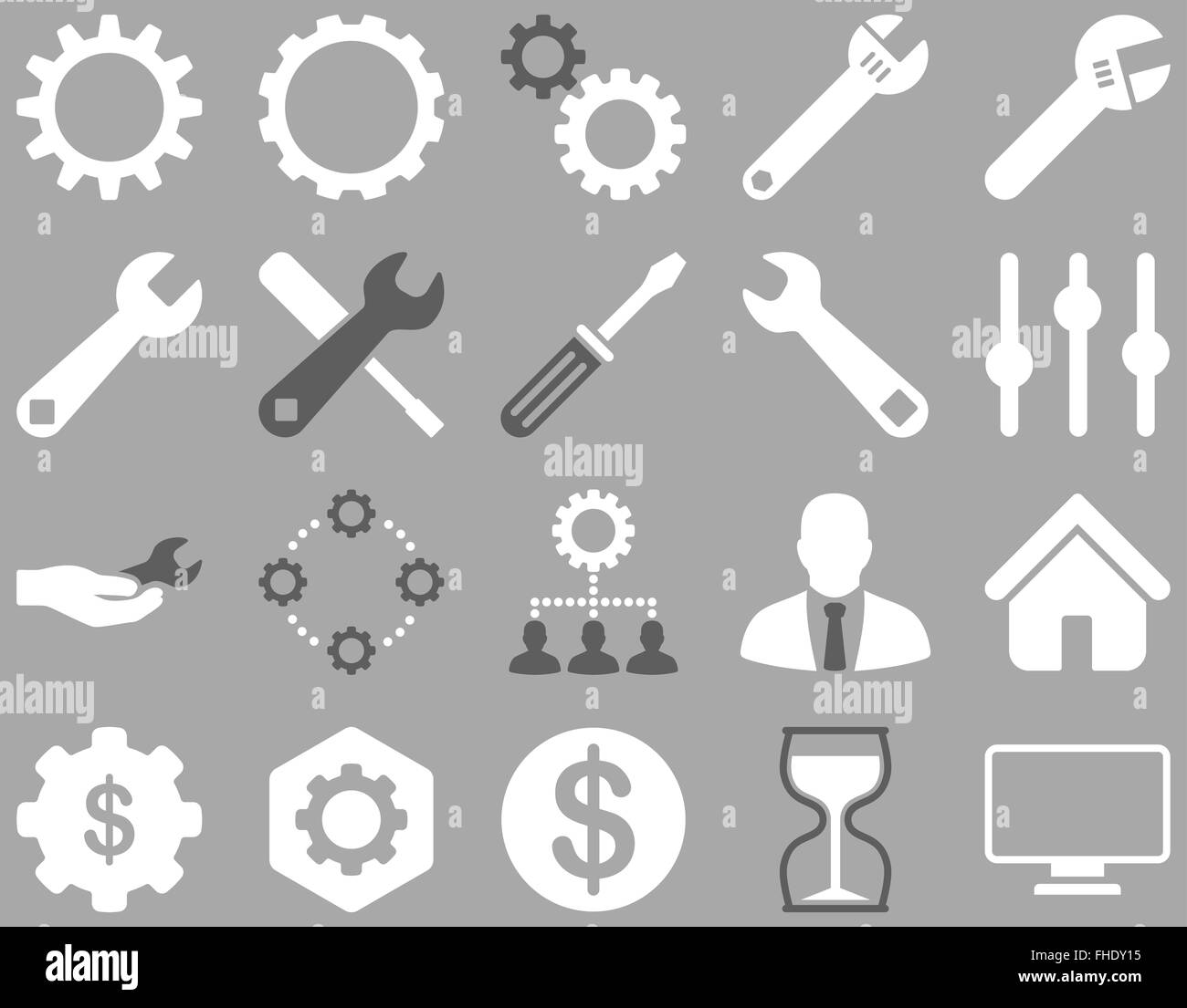 Settings and Tools Icons Stock Photo - Alamy