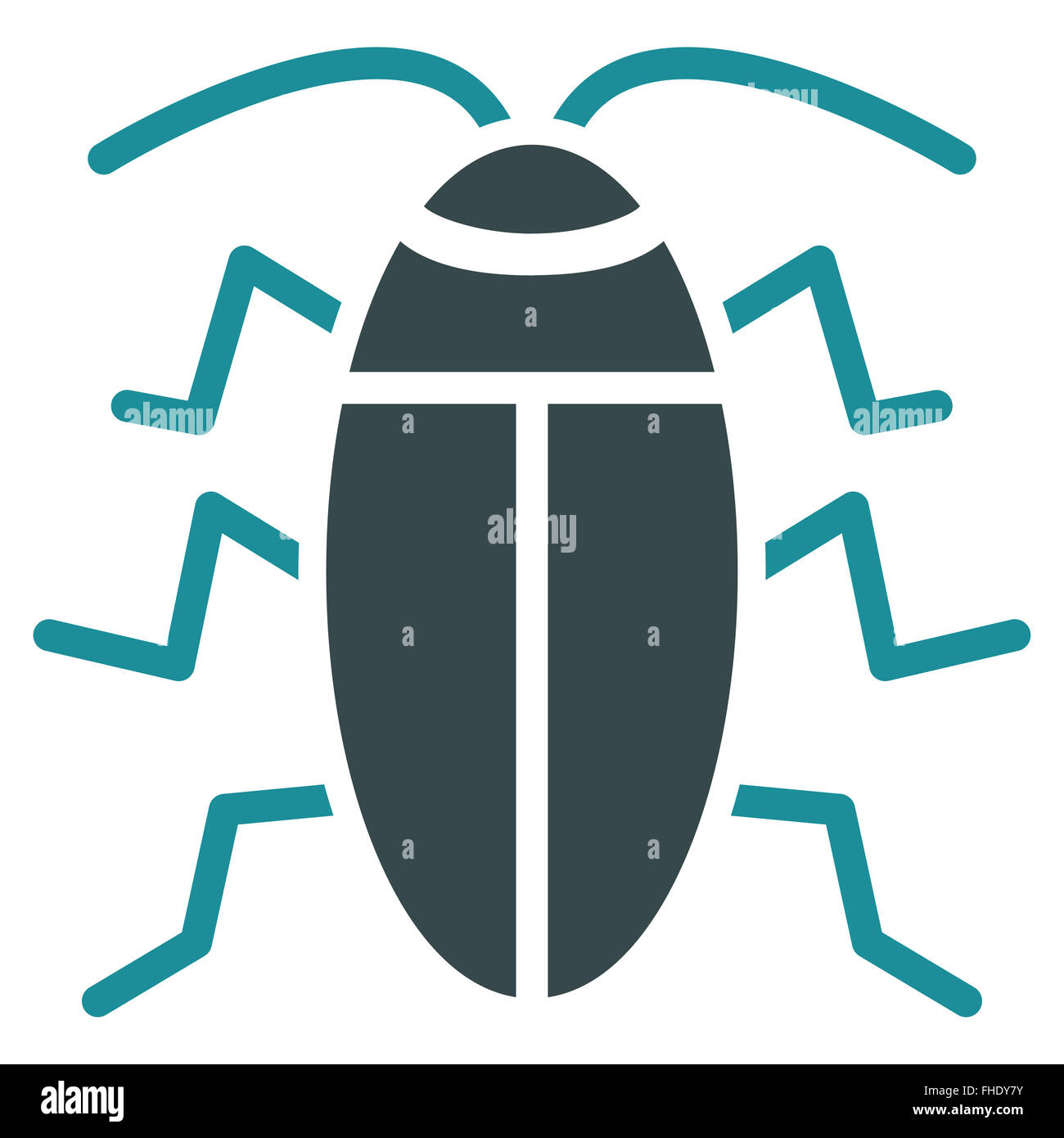 Cockroach Flat Icon Stock Photo - Alamy