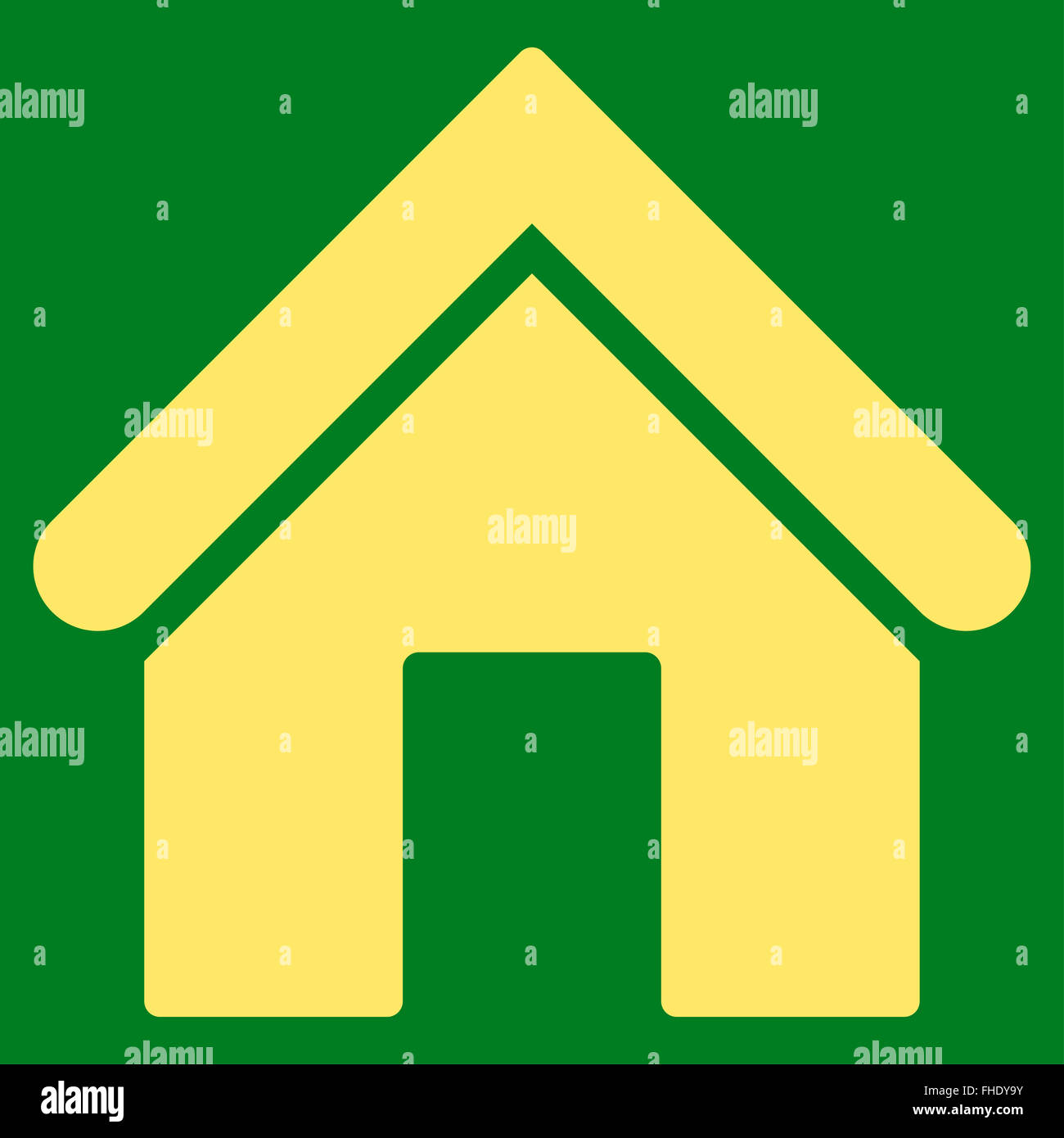 Home flat yellow color icon Stock Photo - Alamy