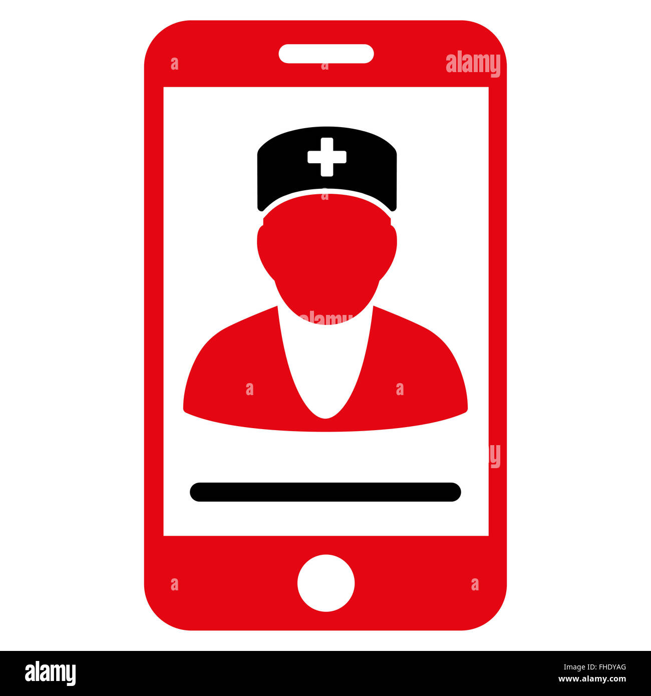 Mobile Doctor Icon Stock Photo - Alamy