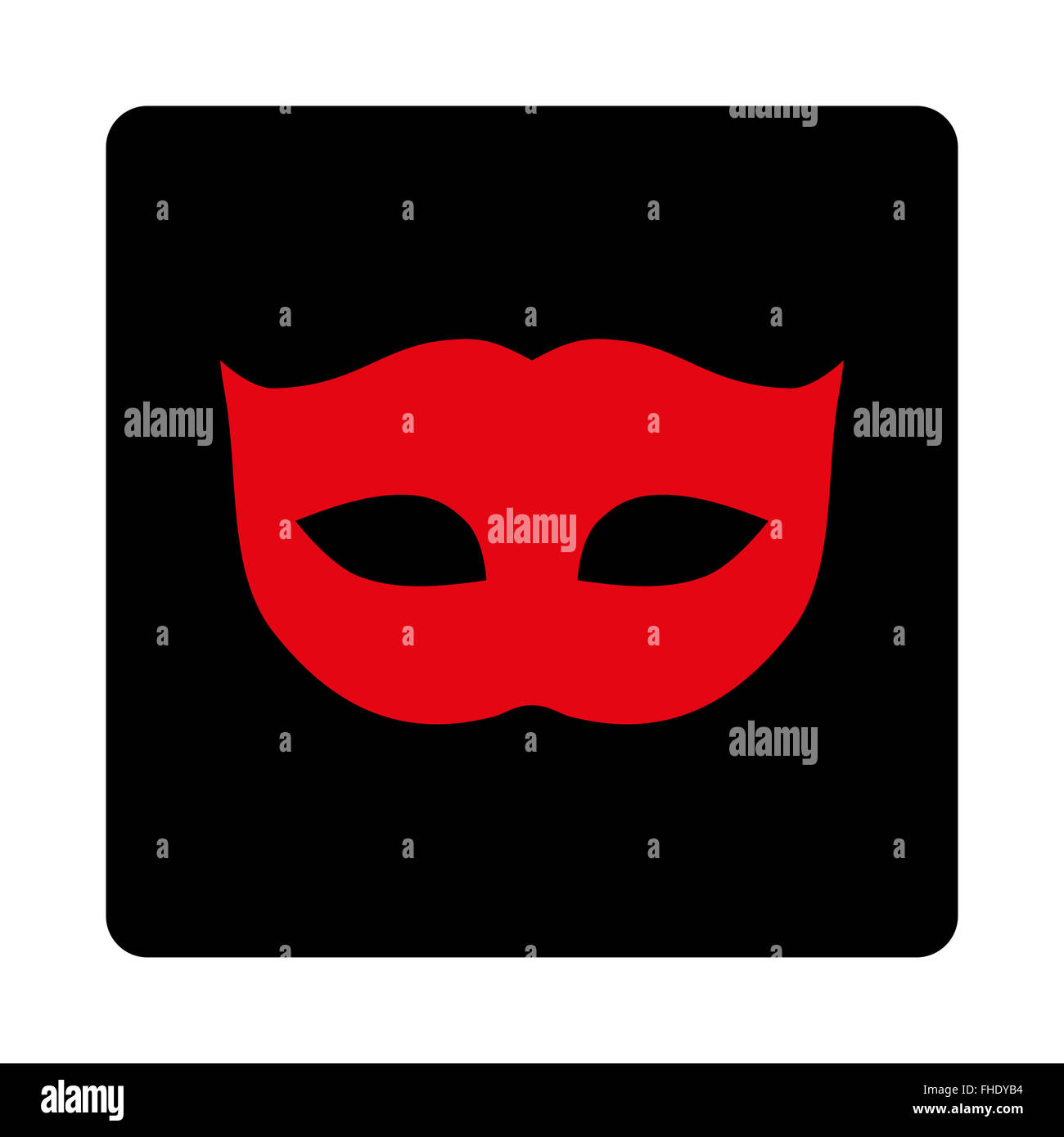 Privacy Mask flat intensive red and black colors rounded button Stock ...