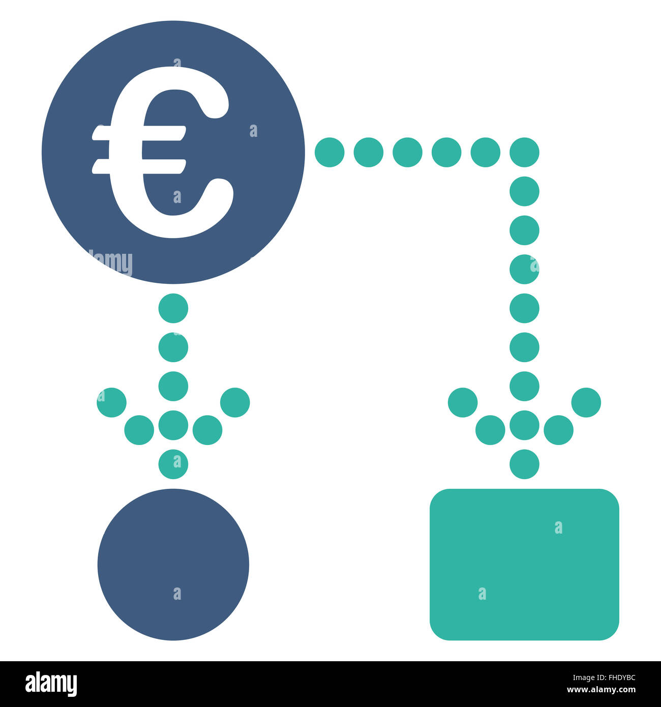 Euro Flow Chart Icon Stock Photo - Alamy