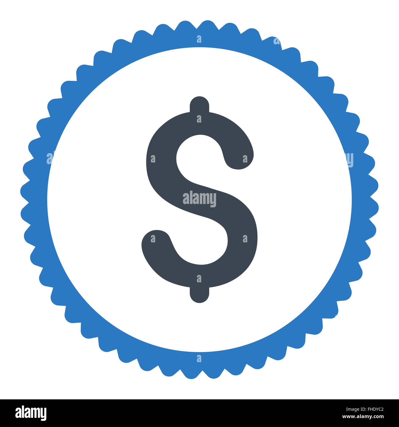 Dollar flat smooth blue colors round stamp icon Stock Photo - Alamy