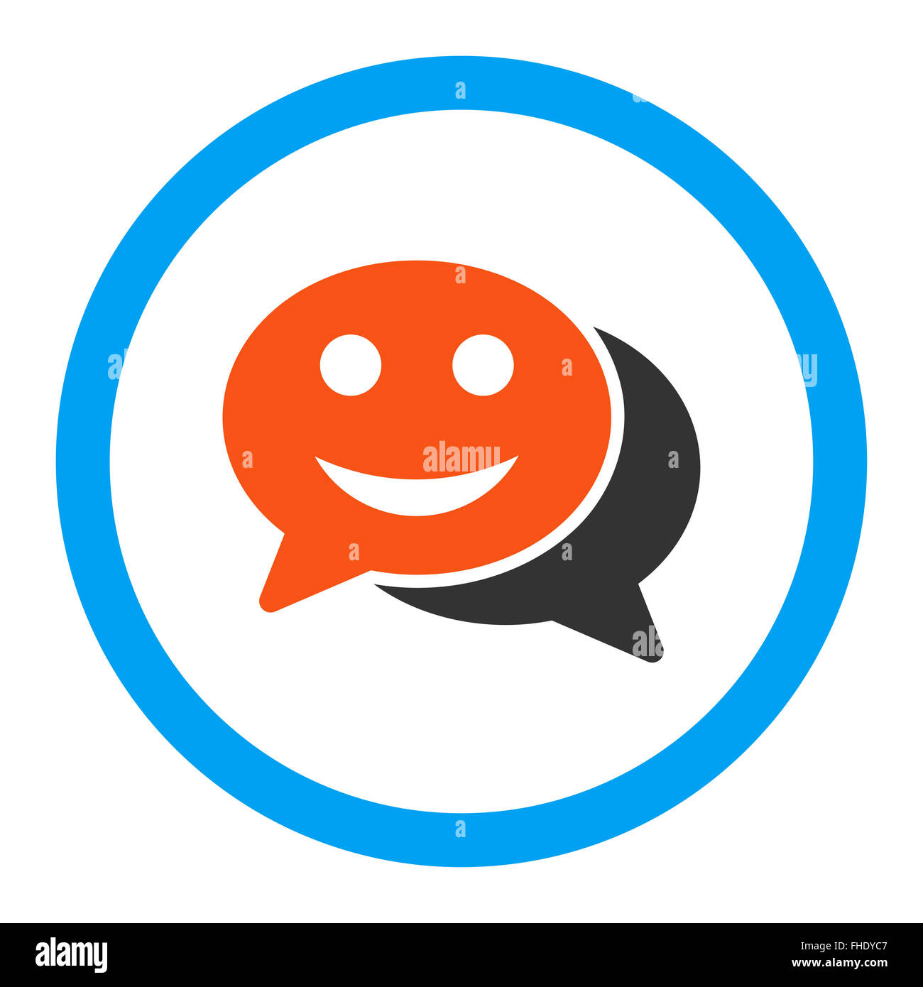 Happy Chat Rounded Vector Icon Stock Photo - Alamy