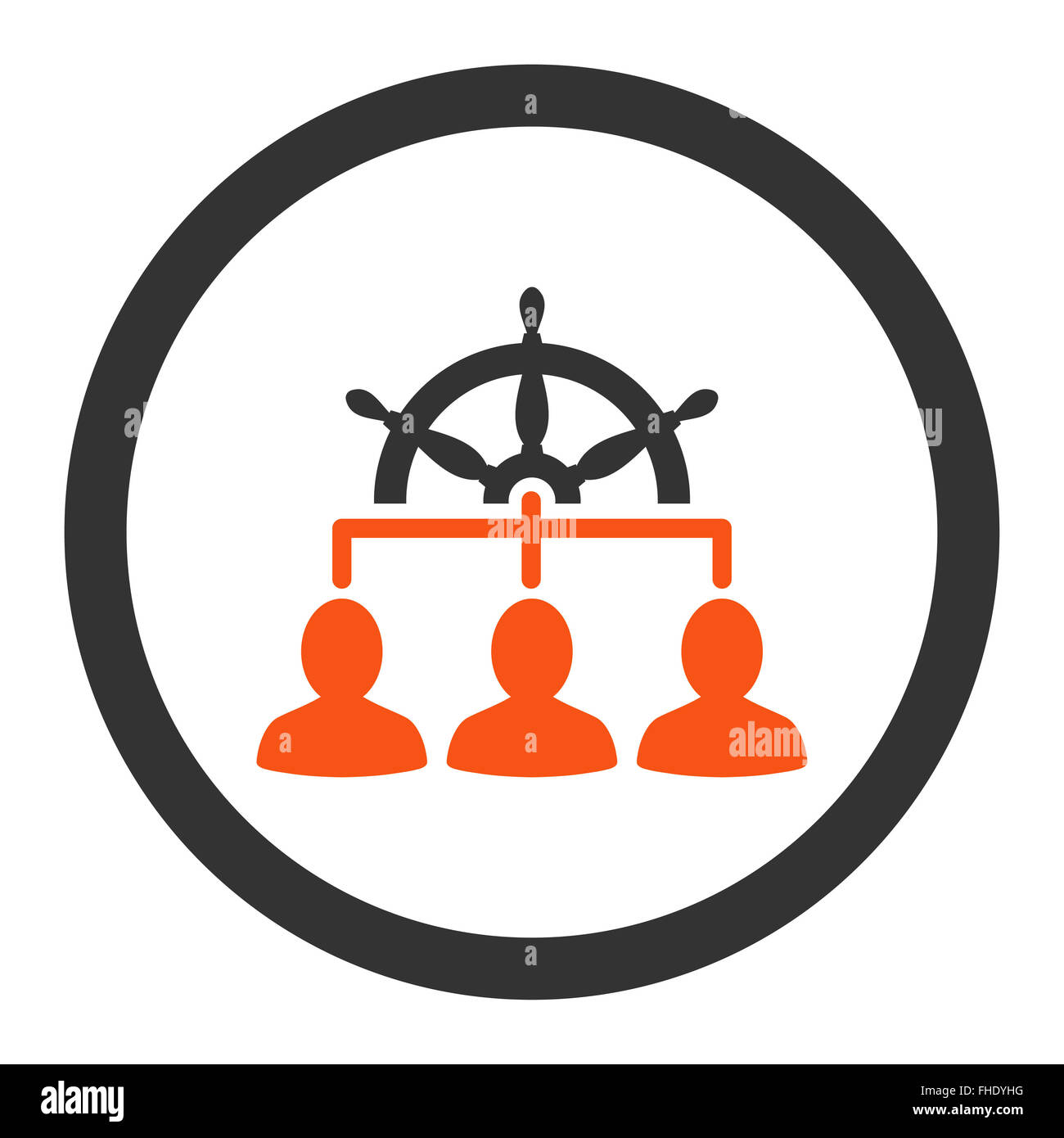 Management flat orange and gray colors rounded vector icon Stock Photo ...