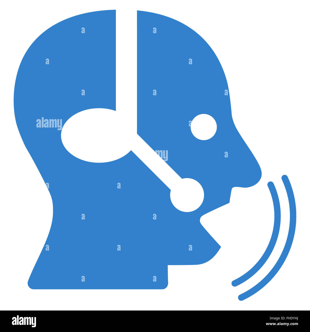 Operator Speech Flat Icon Stock Photo - Alamy