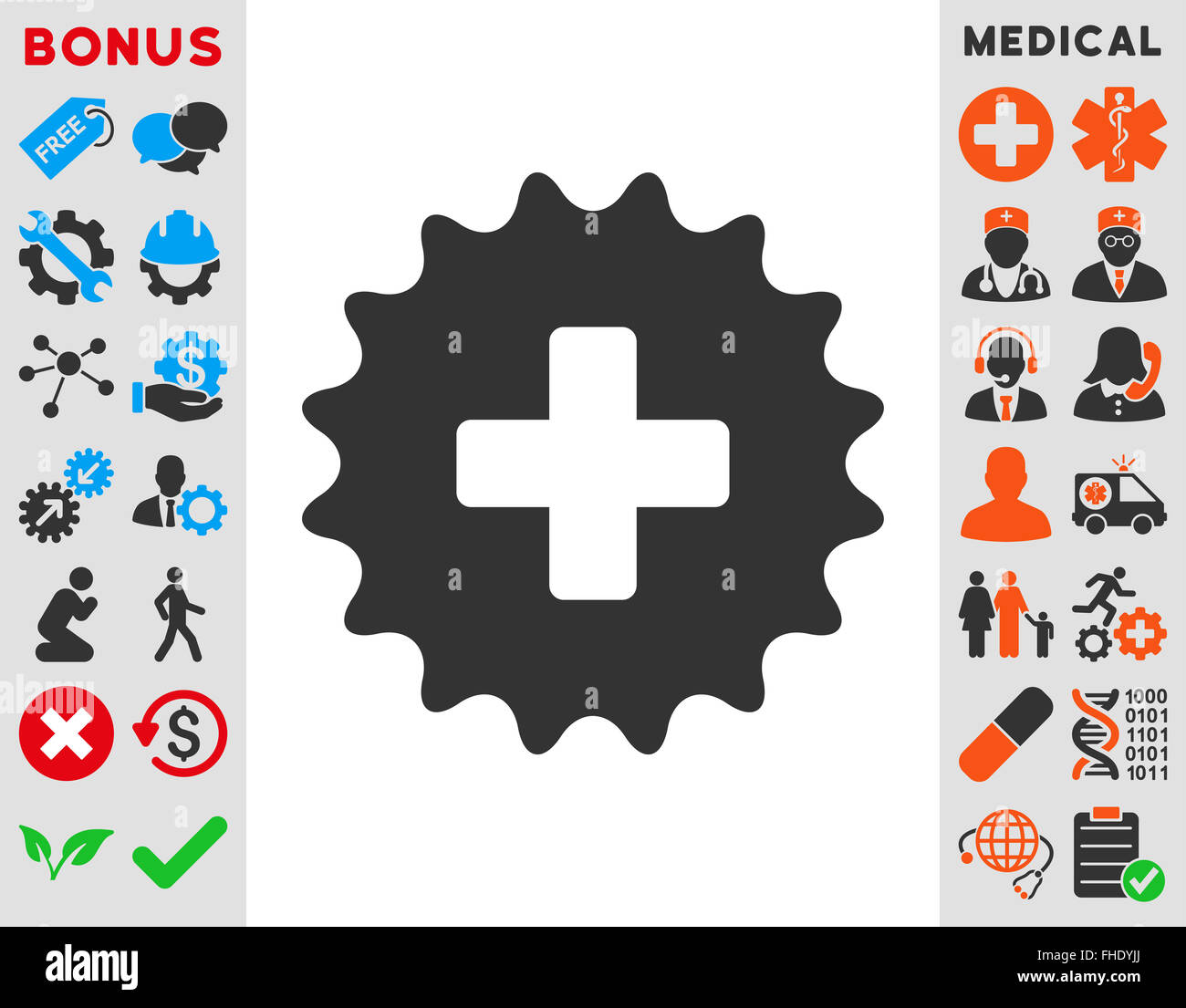 Plus Stamp Icon Stock Photo - Alamy