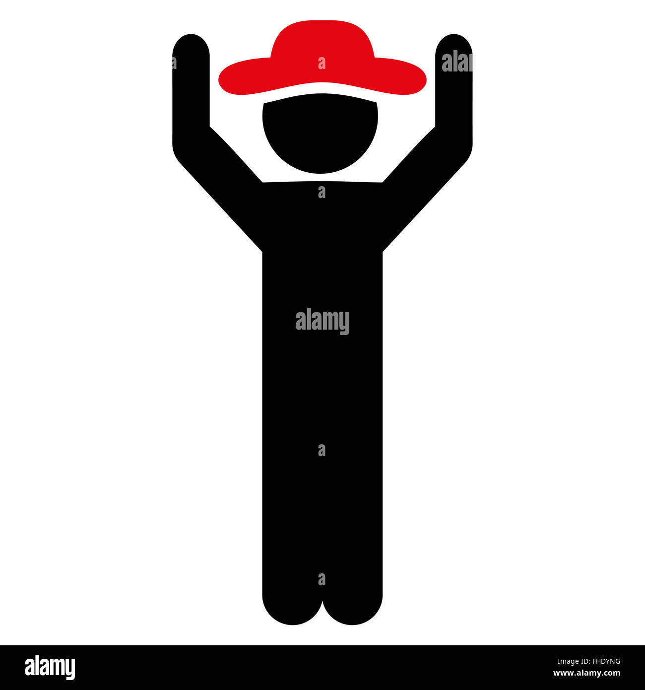 Human Figure Hands Up Icon Stock Photo - Alamy