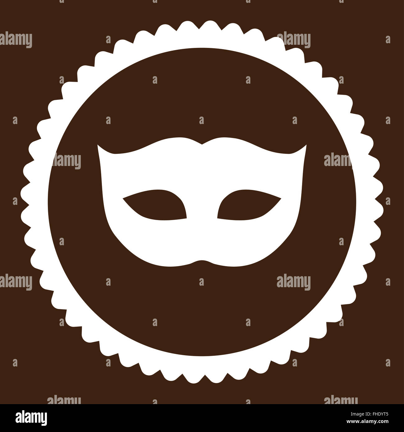 Privacy Mask flat white color round stamp icon Stock Photo - Alamy