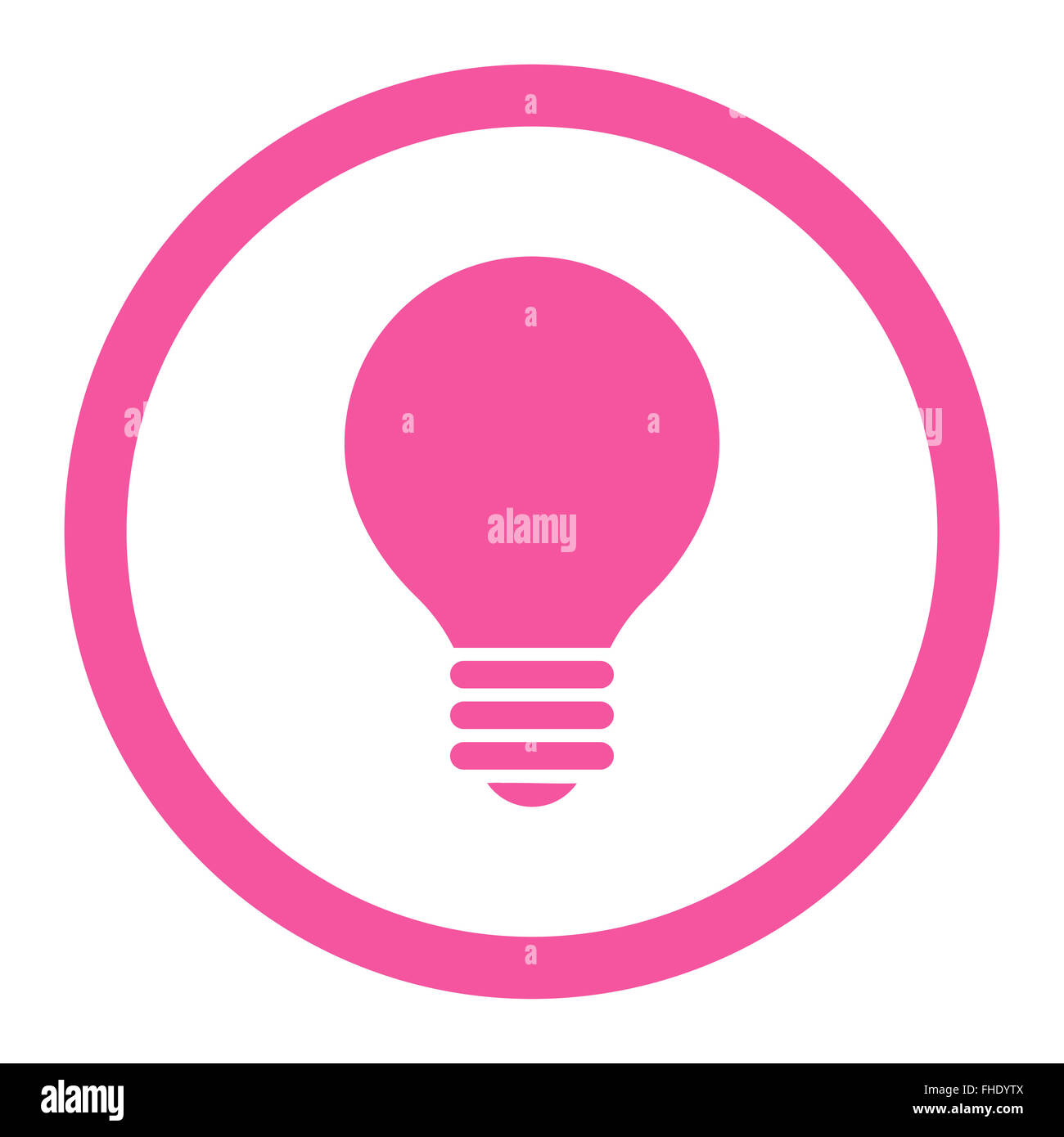 Electric Bulb flat pink color rounded vector icon Stock Photo - Alamy