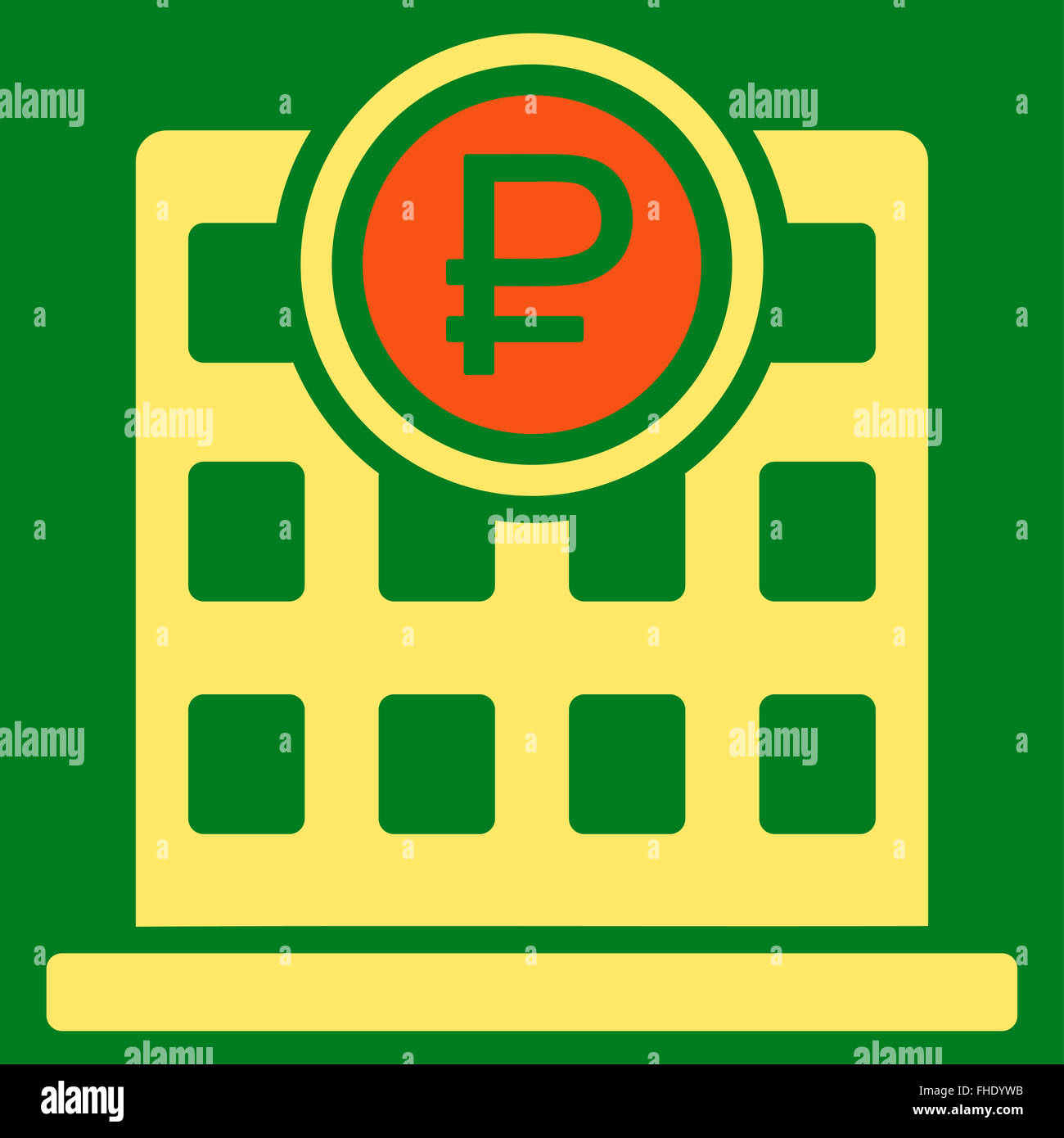 Rouble Bank Office Icon Stock Photo - Alamy