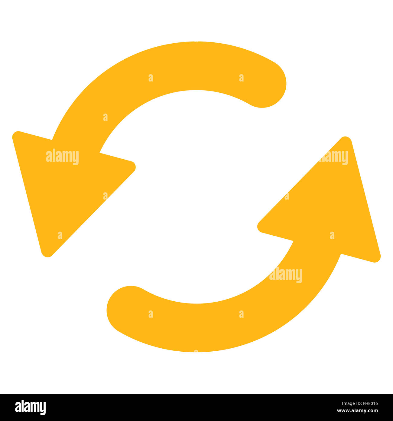 Refresh Ccw flat yellow color icon Stock Photo - Alamy