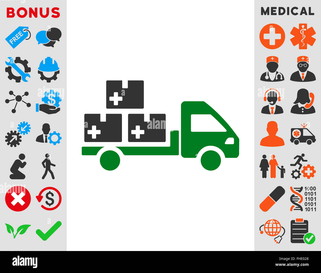 Medication Delivery Icon Stock Photo - Alamy