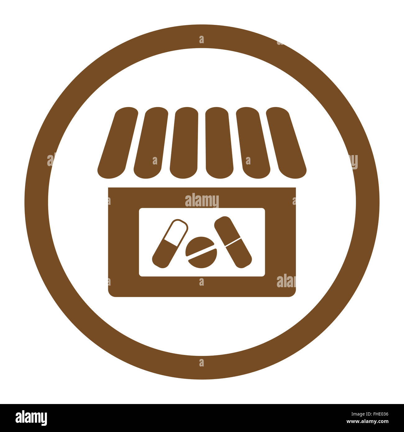 Drugstore Rounded Vector Icon Stock Photo - Alamy