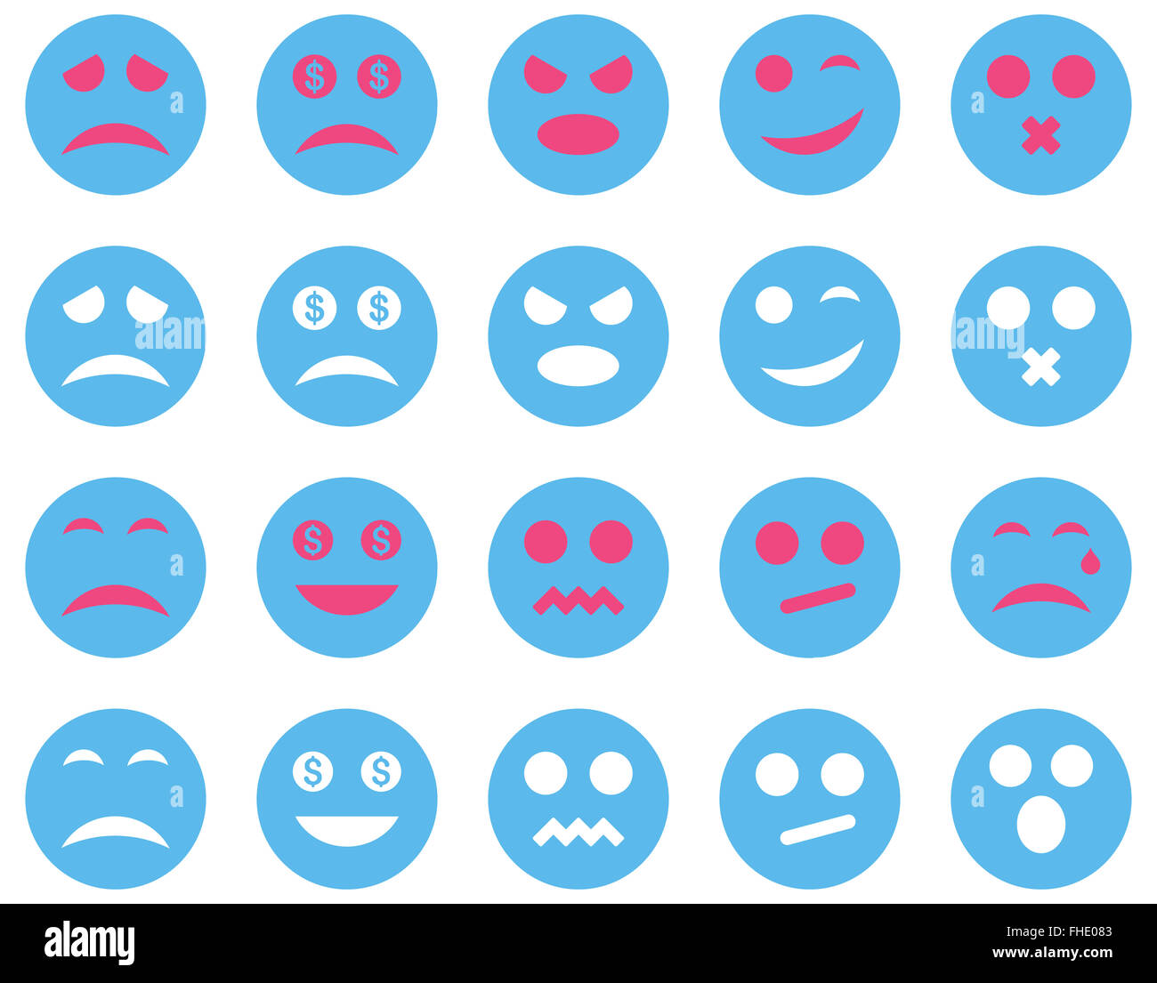 Smile and emotion icons Stock Photo - Alamy