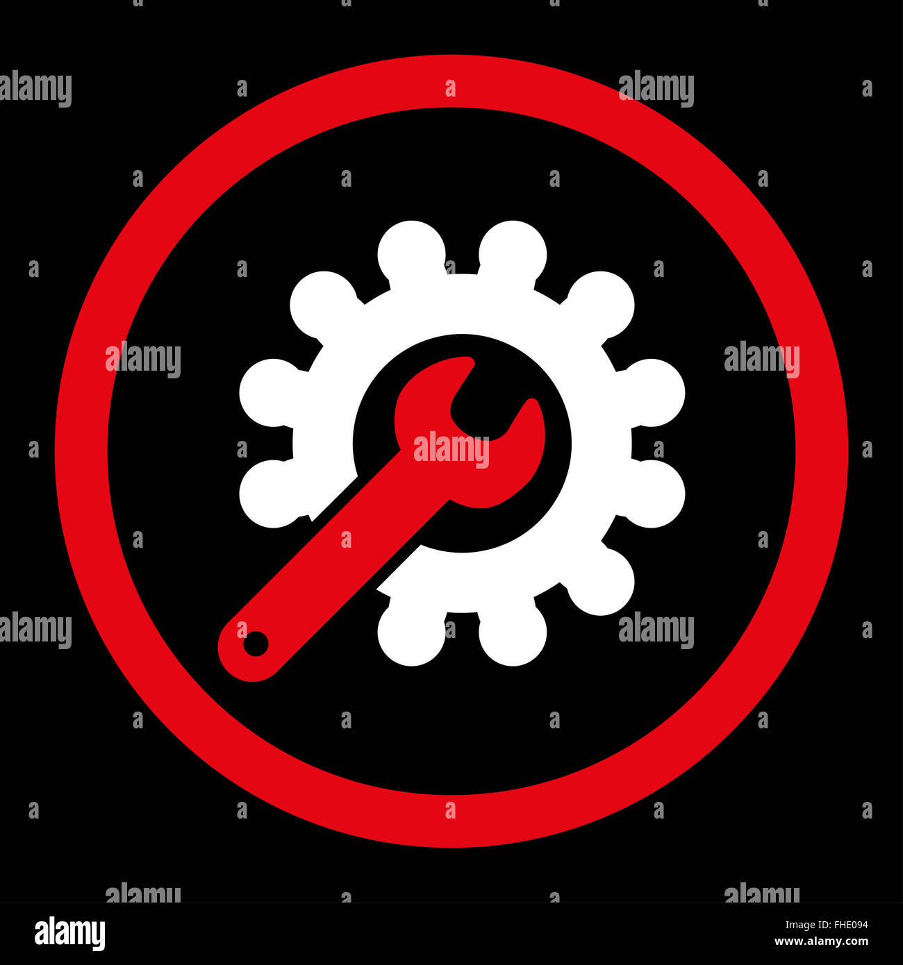 Customization flat red and white colors rounded vector icon Stock Photo ...