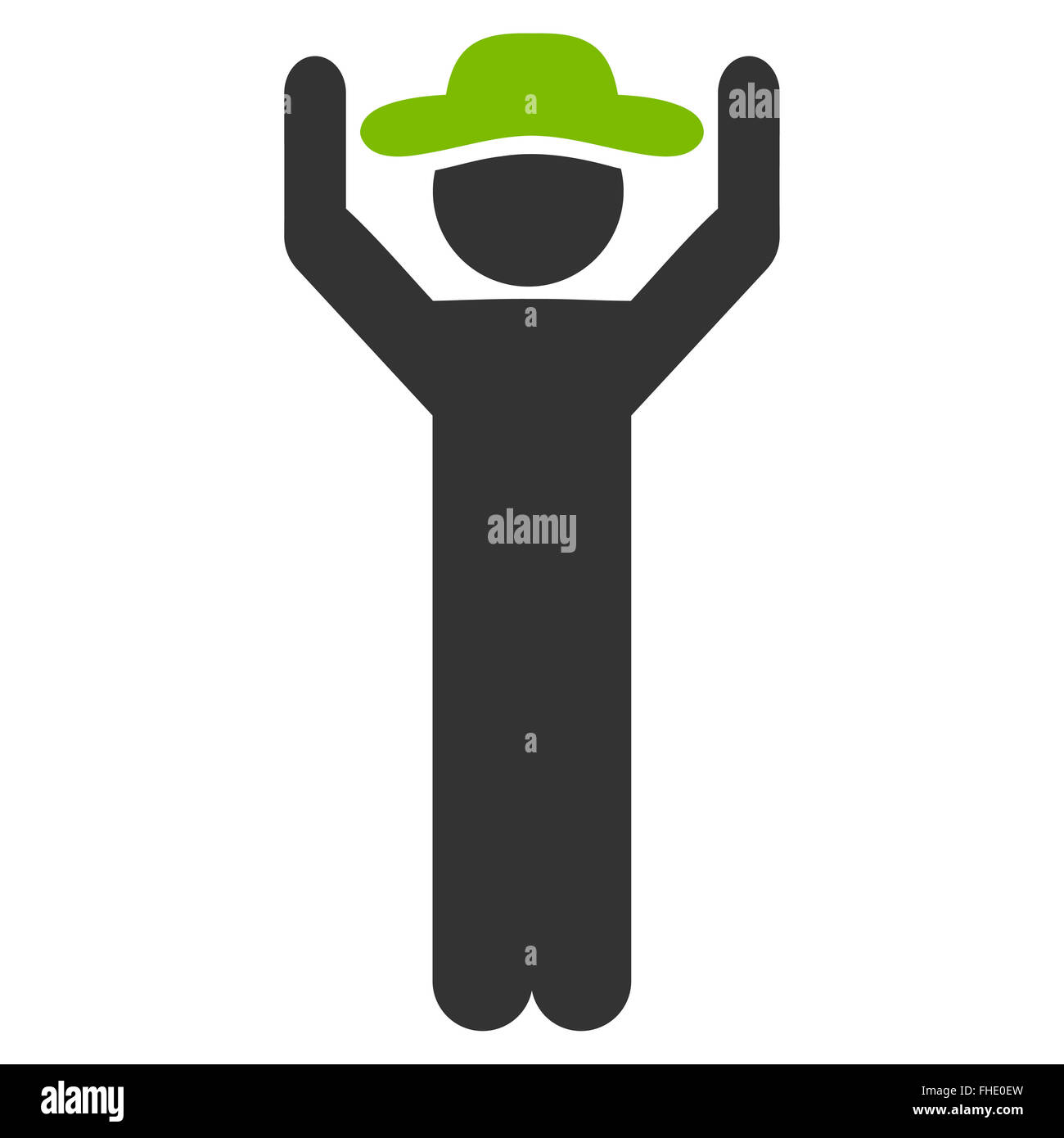 Human Figure Hands Up Icon Stock Photo - Alamy