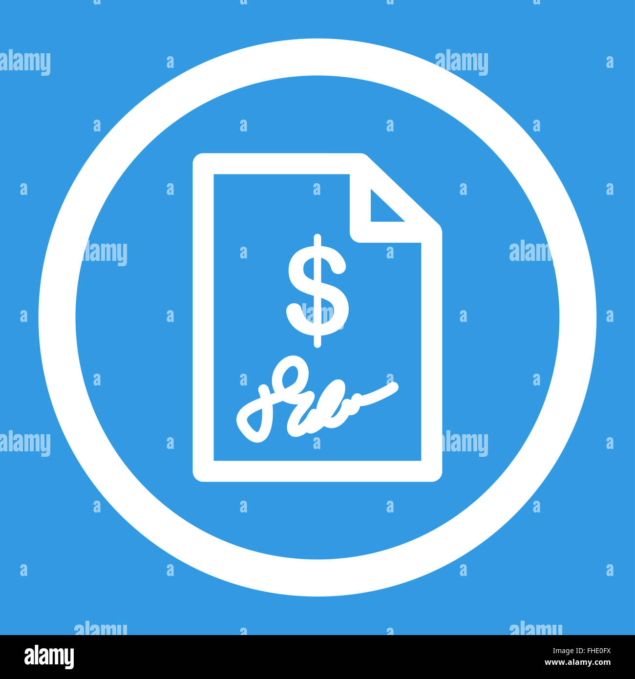 Signed Invoice Rounded Vector Icon Stock Photo - Alamy