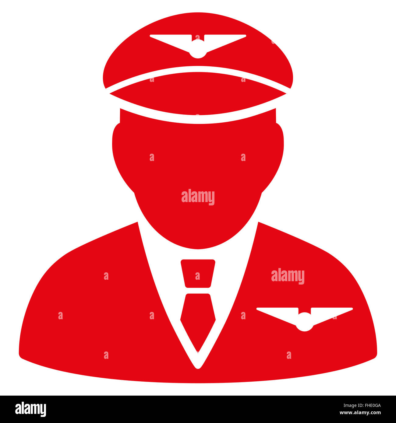Pilot Flat Icon Stock Photo - Alamy