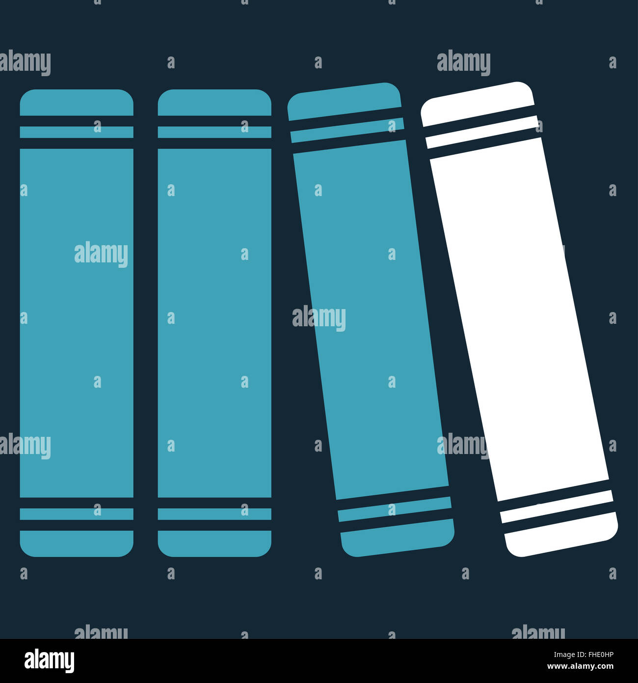 Library Books Icon Stock Photo - Alamy