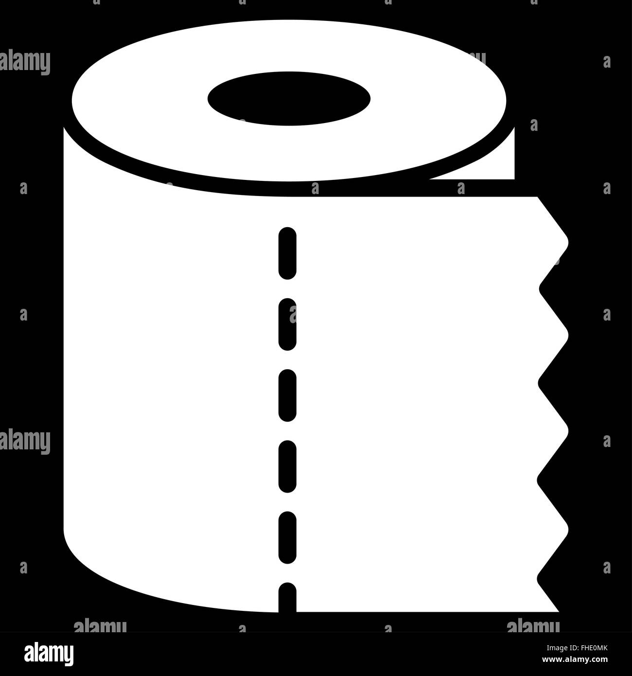 Toilet Paper Roll Icon Stock Photo - Alamy