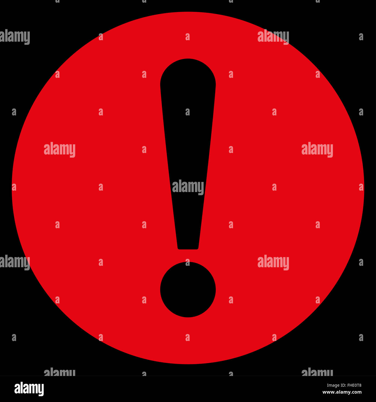 Problem flat red color icon Stock Photo - Alamy