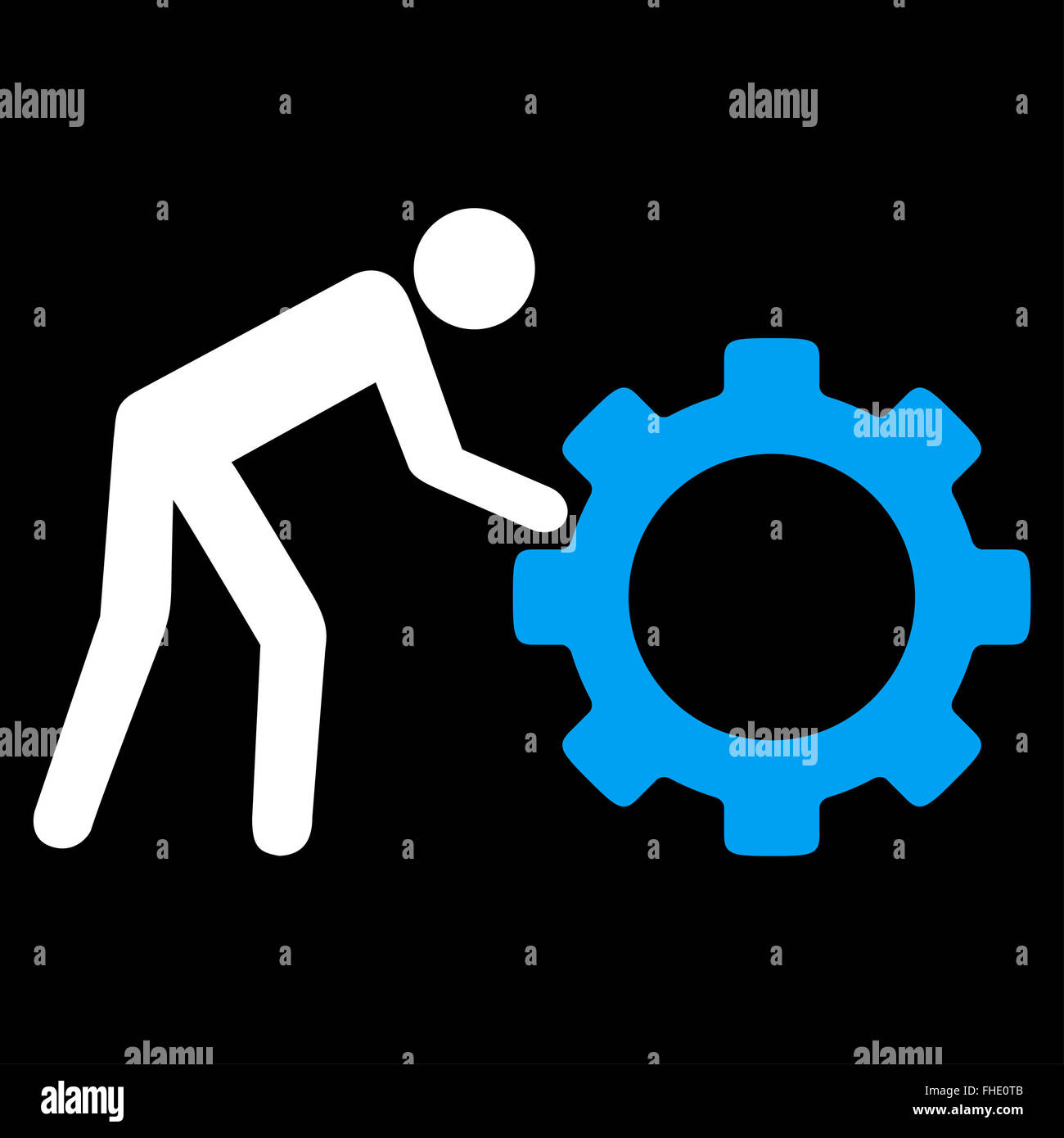 Working Person Icon Stock Photo - Alamy