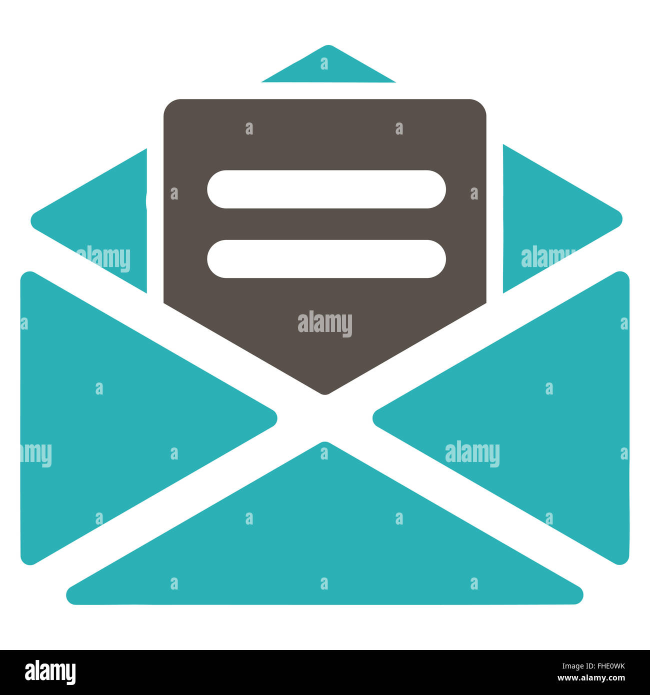Open mail icon from Business Bicolor Set Stock Photo - Alamy