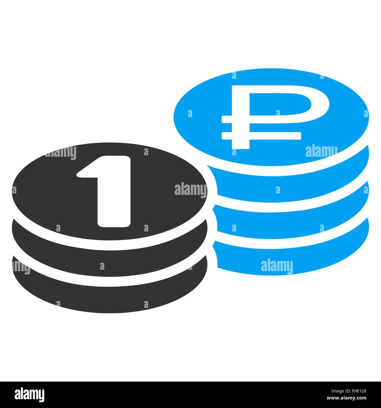 Rouble Coin Stacks Icon Stock Photo - Alamy