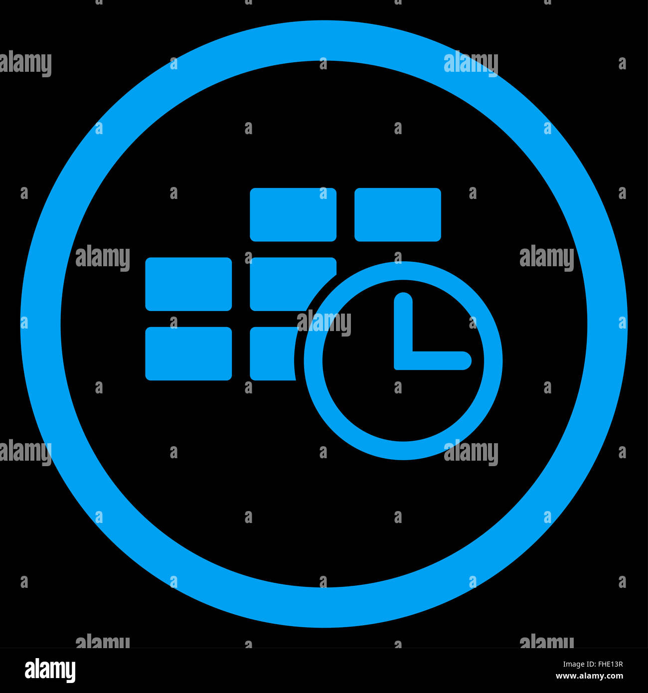 Time Grid Icon Stock Photo - Alamy