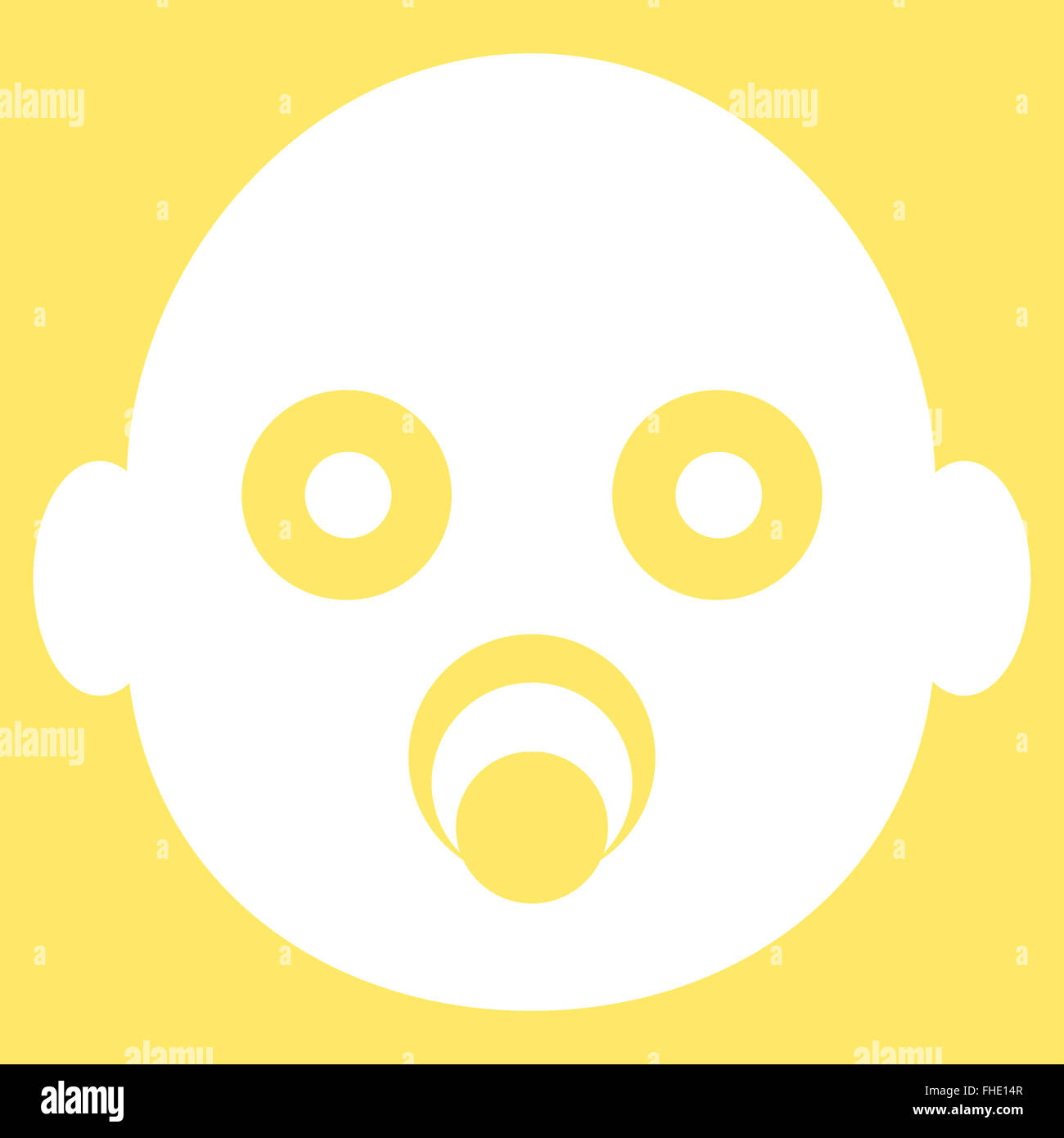 Baby Head Icon Stock Photo - Alamy