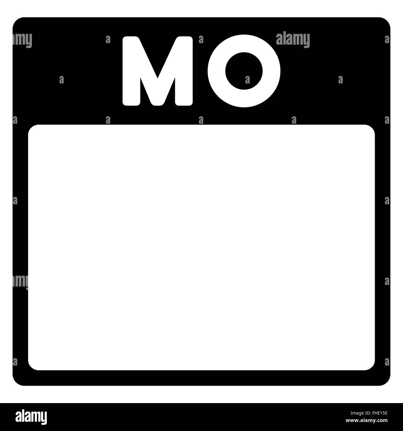 Monday Flat Icon Stock Photo - Alamy