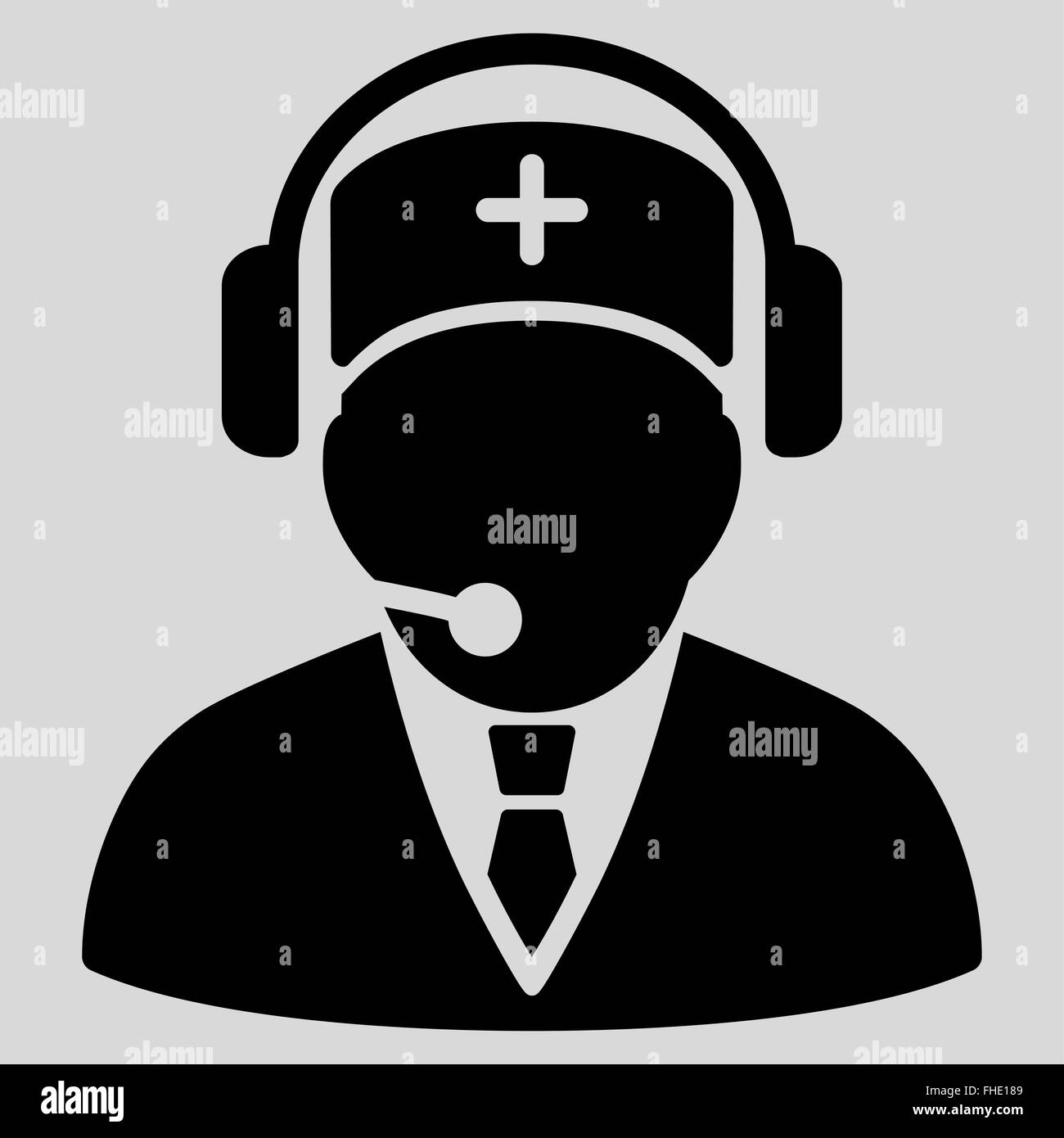 Medical operator icon Black and White Stock Photos & Images - Alamy