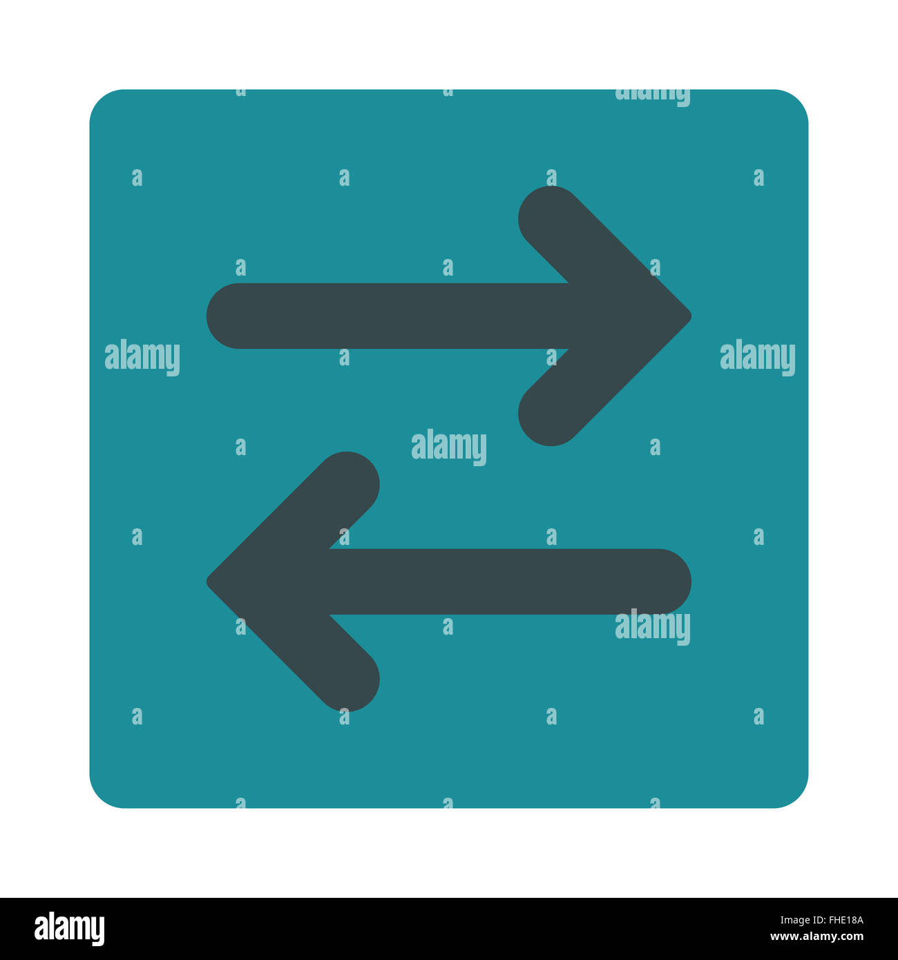 Flip Horizontal flat soft blue colors rounded button Stock Photo - Alamy