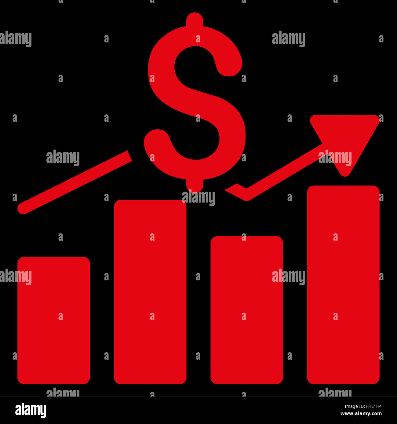 Sales Bar Chart Icon Stock Photo - Alamy