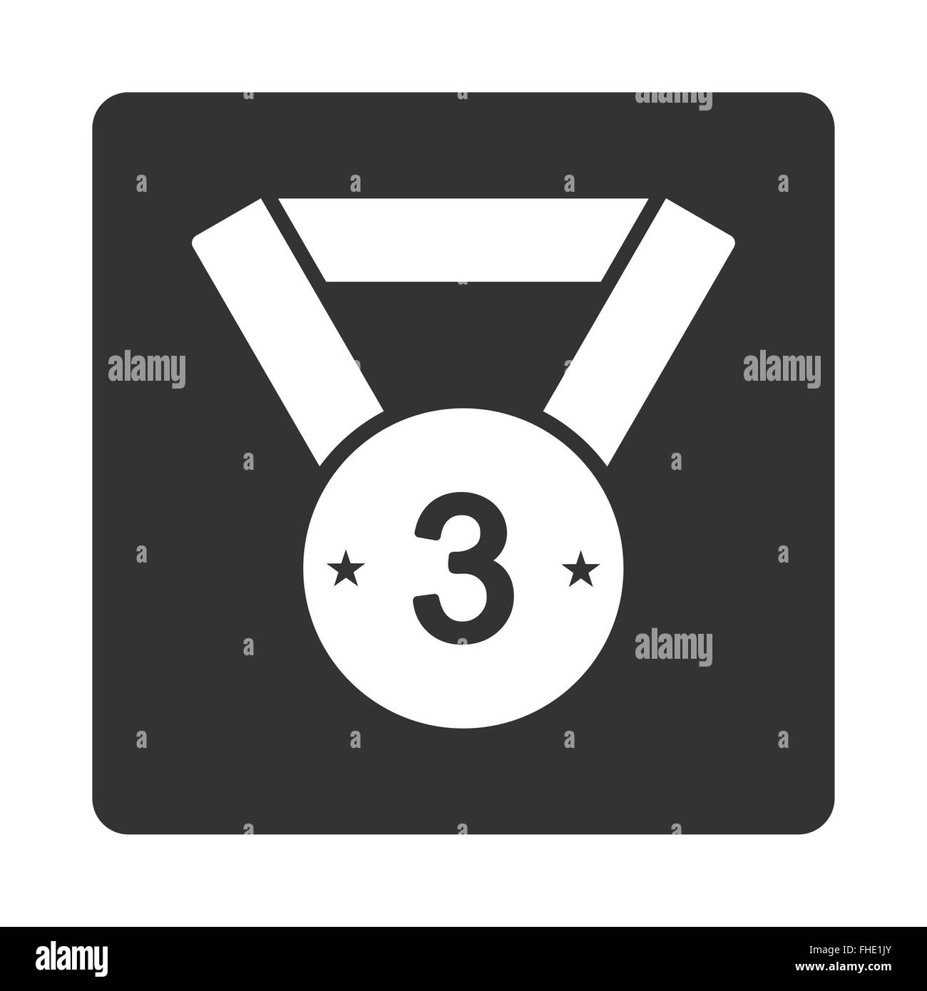 Third medal icon from Award Buttons OverColor Set Stock Photo - Alamy